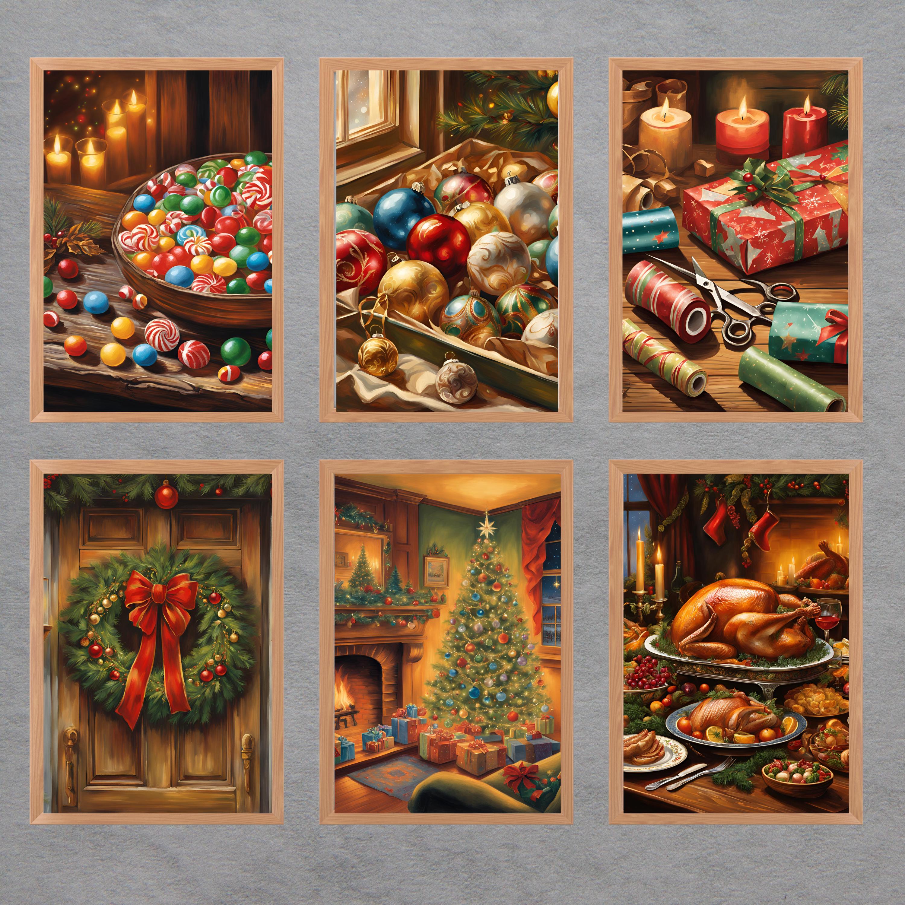 Printable Christmas Art Bundle - Christmas Wall Art - Print on Demand ...