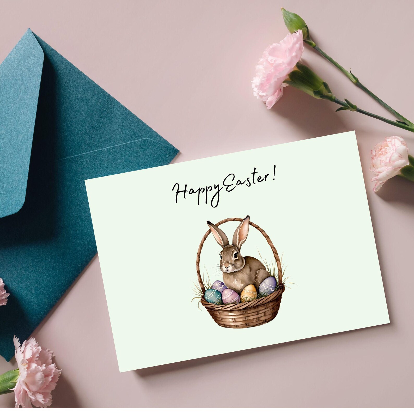 Happy Easter Card - Printable Easter Card - Digital Greeting Card 5 X 7 ...