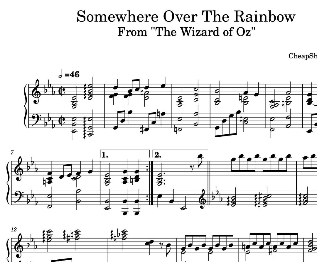 Somewhere Over the Rainbow (advanced Version) - the Wizard of Oz ...