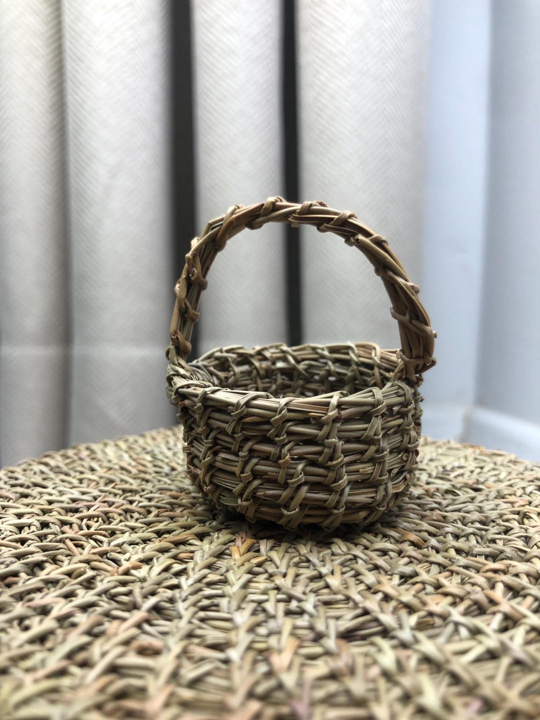 Pine Needle Bucket With Handle, Pinchusion Bucket, Decorative Bucket ...