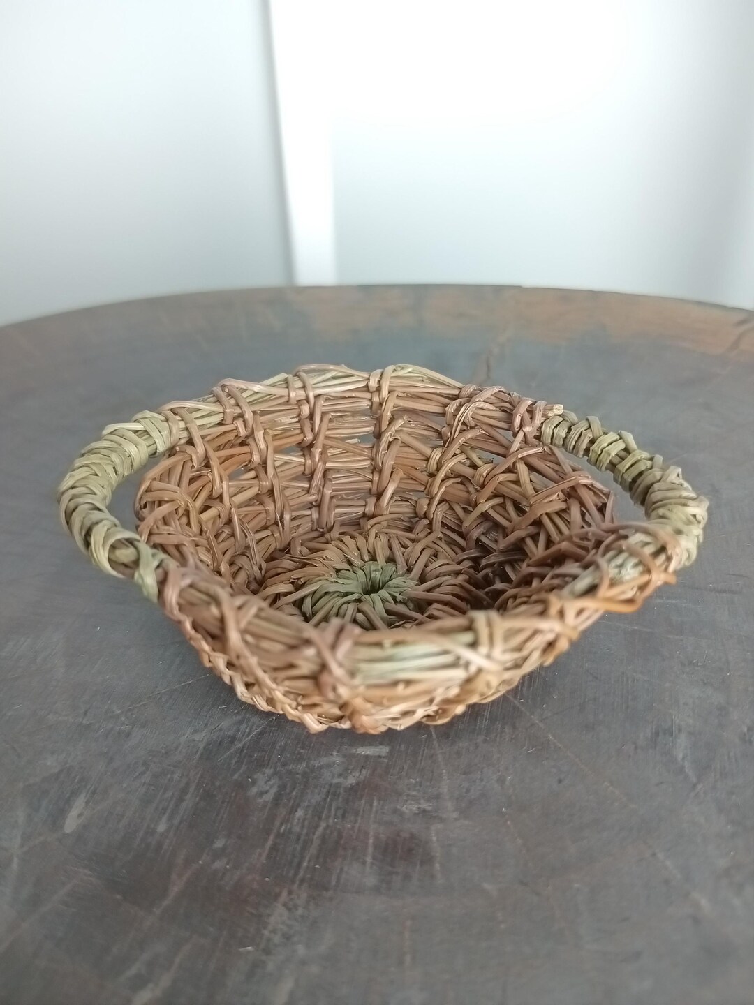 Pine Needle Bucket With Handle, Pinchusion Bucket, Decorative Bucket ...