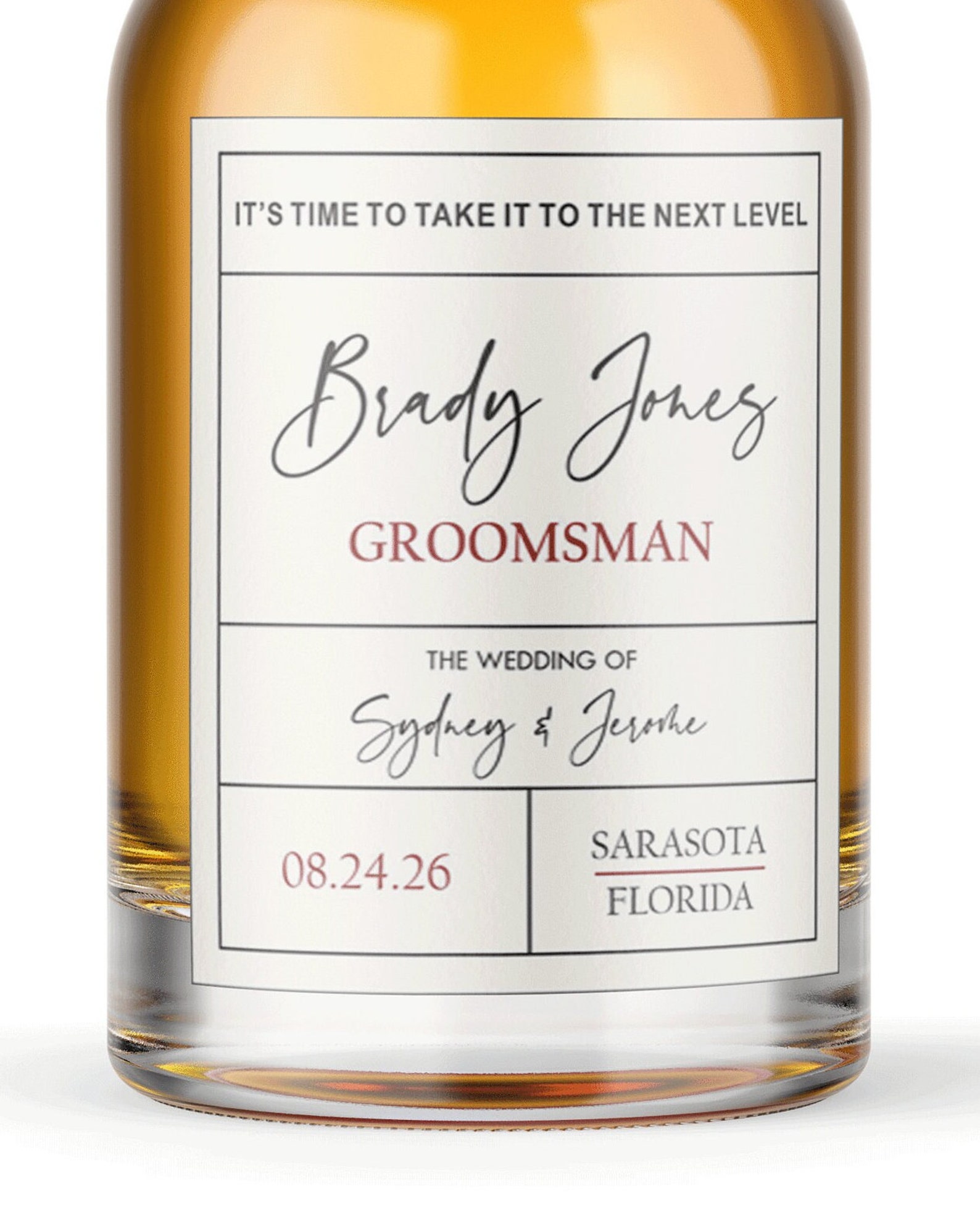 Custom Groomsman Whiskey Label: Groomsman Proposal Gift - Etsy