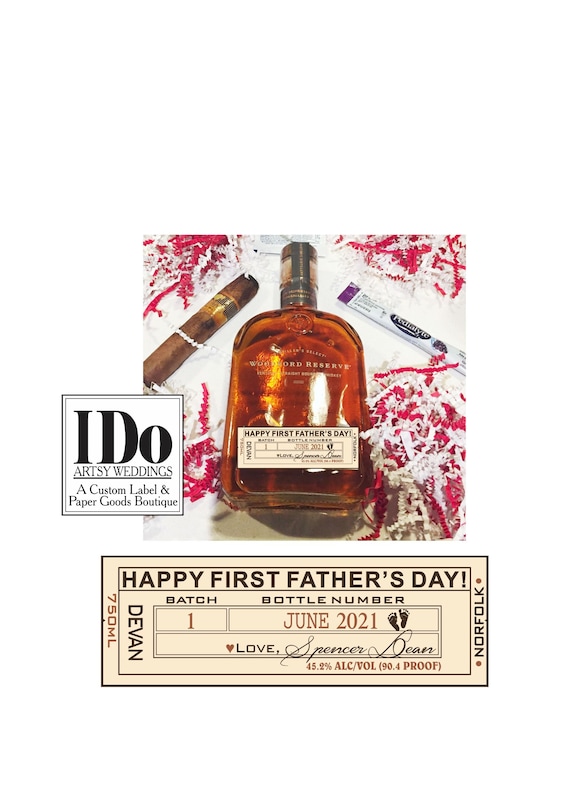 Father's Day Gift - Custom Dad Label - Dad's Liquor Labels - Bourbon ...
