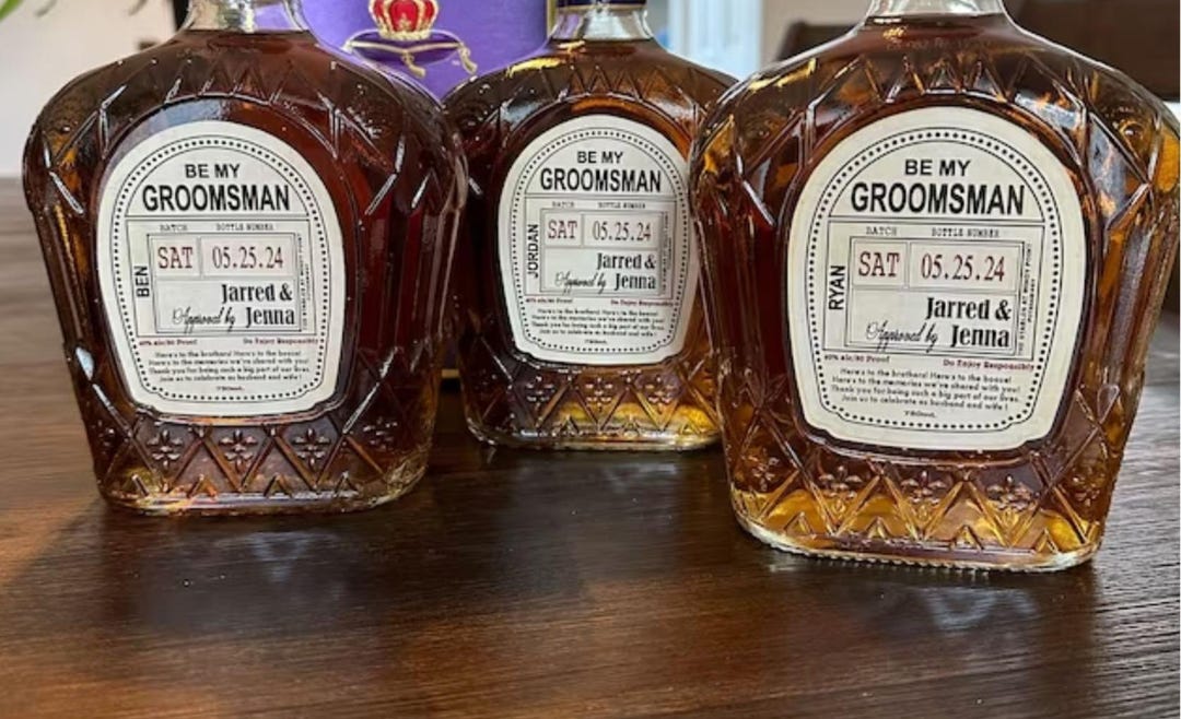 Groomsman Proposal Label - Wedding Liquor Labels or Thank You for ...