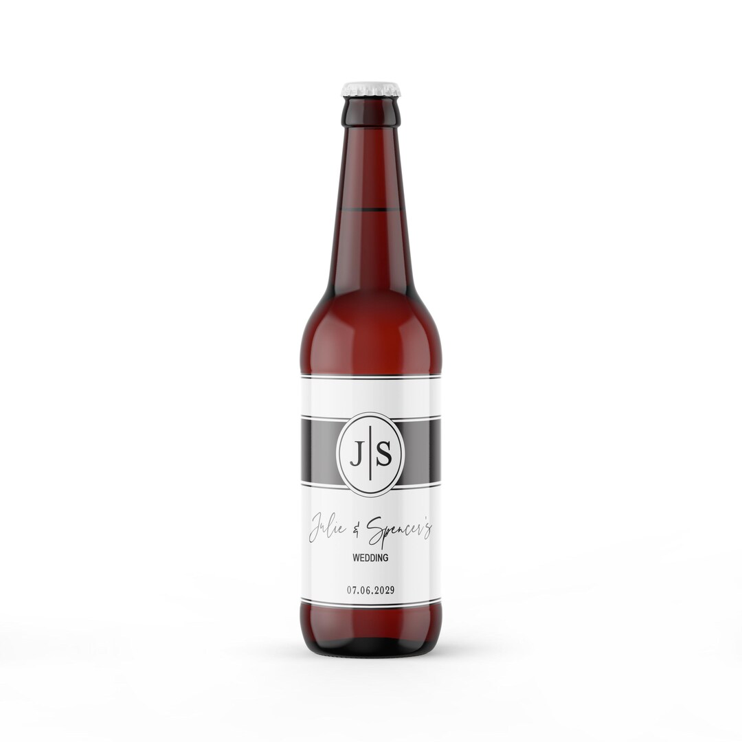 Custom Wedding Beer & Whiskey Labels: Groomsman Gift, Waterproof Vinyl ...