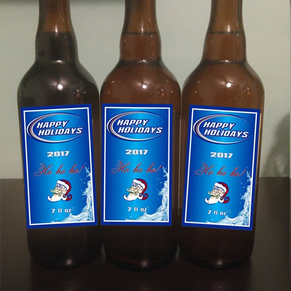 Christmas Beer Labels Custom Beer Bottle Labels Holiday Bottle Label ...