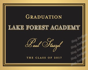 Graduation Gold Glitter Personalized Wine Label Graduation Celebration ...