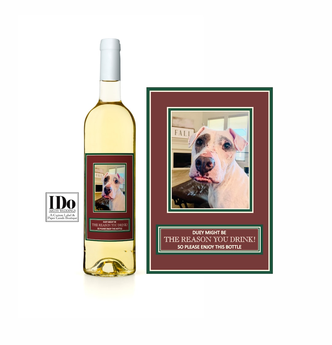 Dog Wine Label - Custom Wine & Champagne Labels for Your Beloved Pet ...