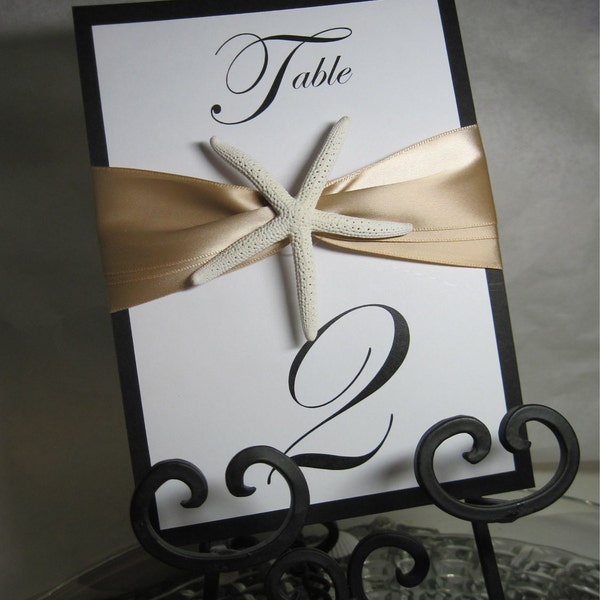 Beach Wedding Table Numbers - Etsy