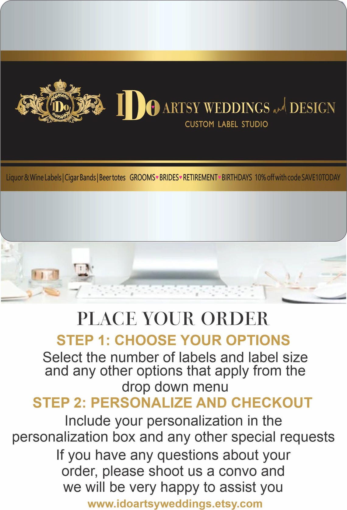 Logo ROLO Labels - Custom Printed - Personalized With Your Monogram ...