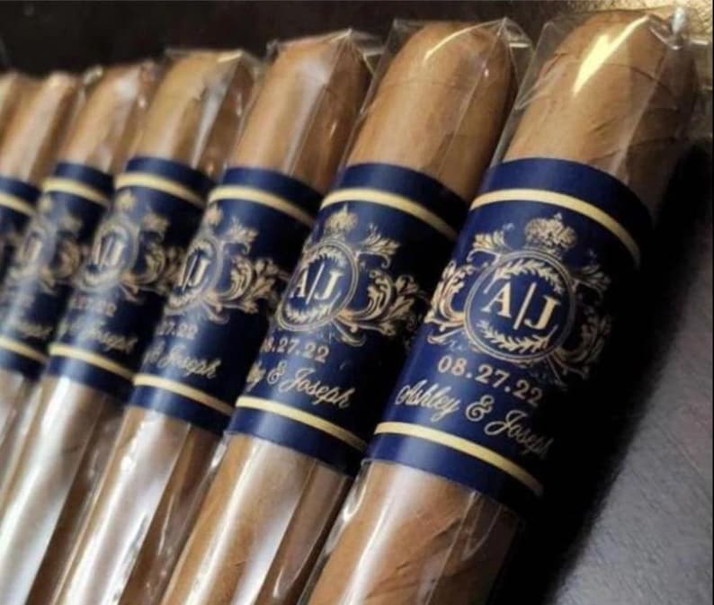Cigar Wrapping Labels for Wedding Cigar Bar - Wedding Cigar Bands ...