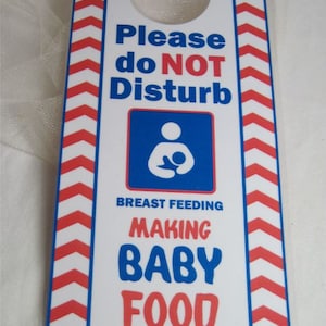 Laminated Breast Feeding Do Not Disturb Door Hanger Great - Etsy