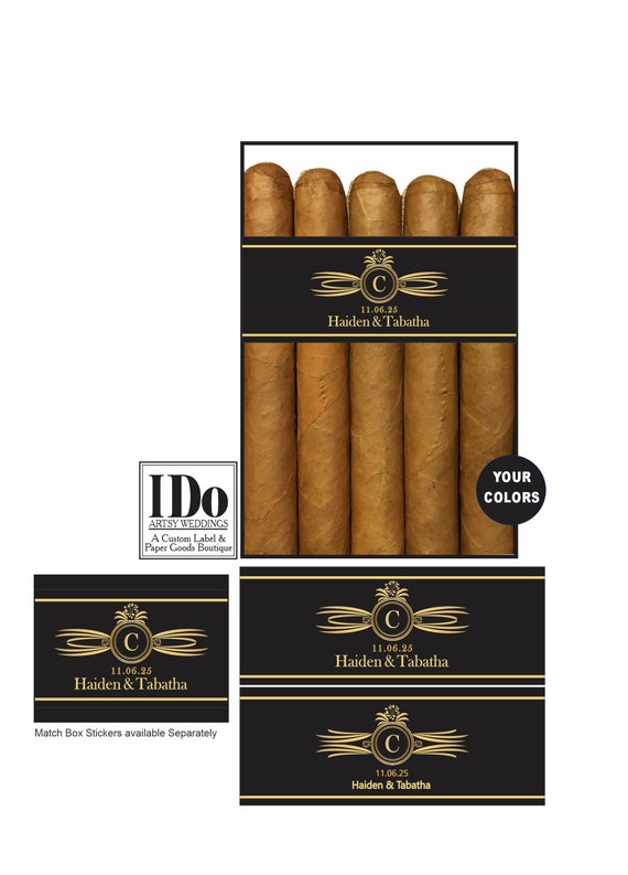 Wedding Cigar Bands - Custom Printed for you - Cigar Labels for Wedding ...