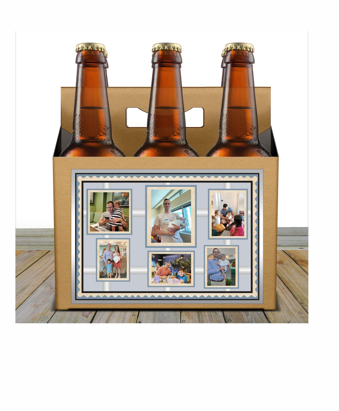 Fathers Day Beer Carton and Label - Personalized Photo Box & Label ...