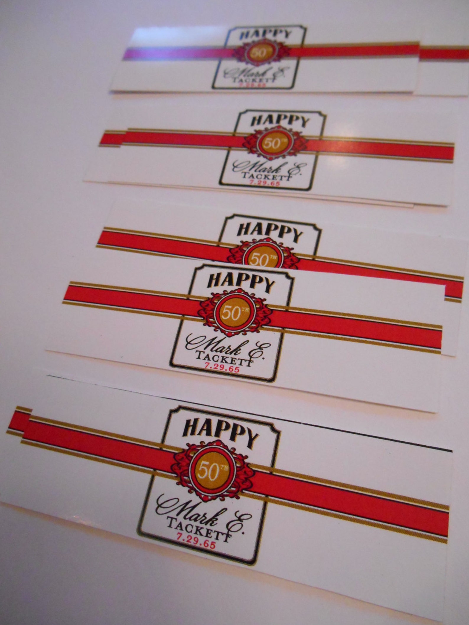 Custom Cigar Bands - Happy Birthday - Wedding Party Labels - Groomsmen ...
