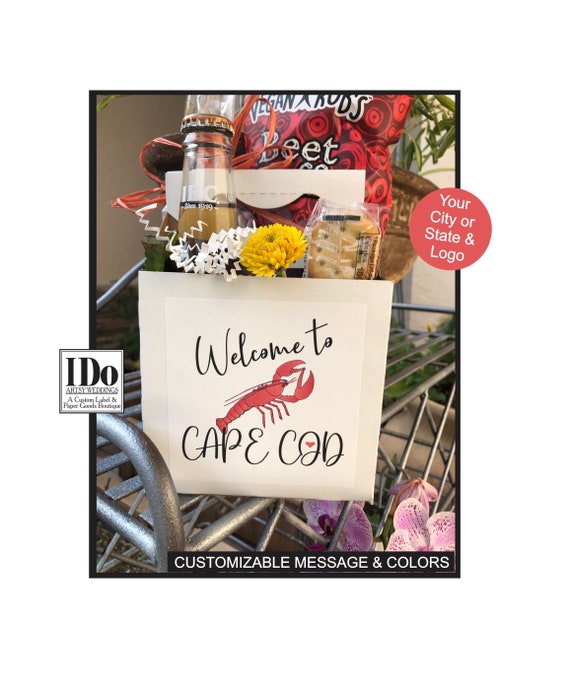 Welcome Guest Box Carton and Label - Custom 4 Pack Box & Label - Hotel ...