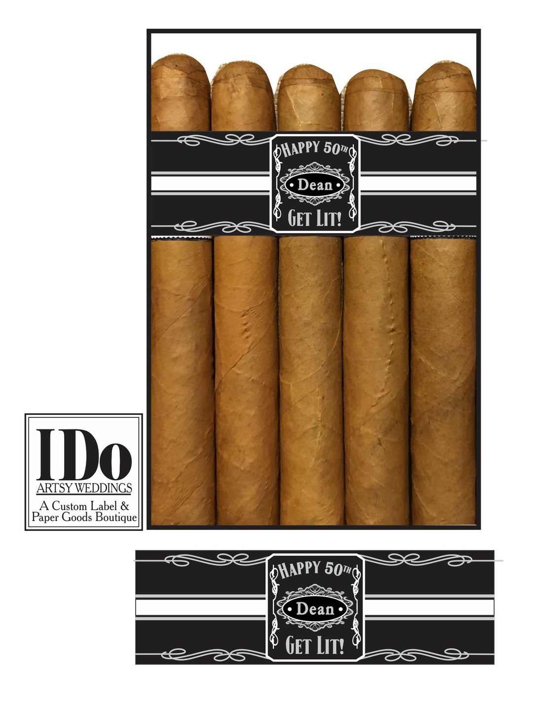 Birthday Cigar Bands Custom Printed for You Get Lit Cigar Labels ...