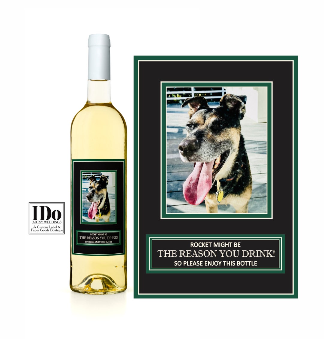 Customized Dog Wine Label - Custom Wine & Champagne Labels for Your ...