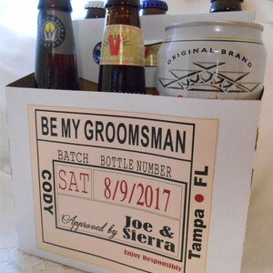 Beer Carton and Label Personalized Six Pack Box & Label - Etsy
