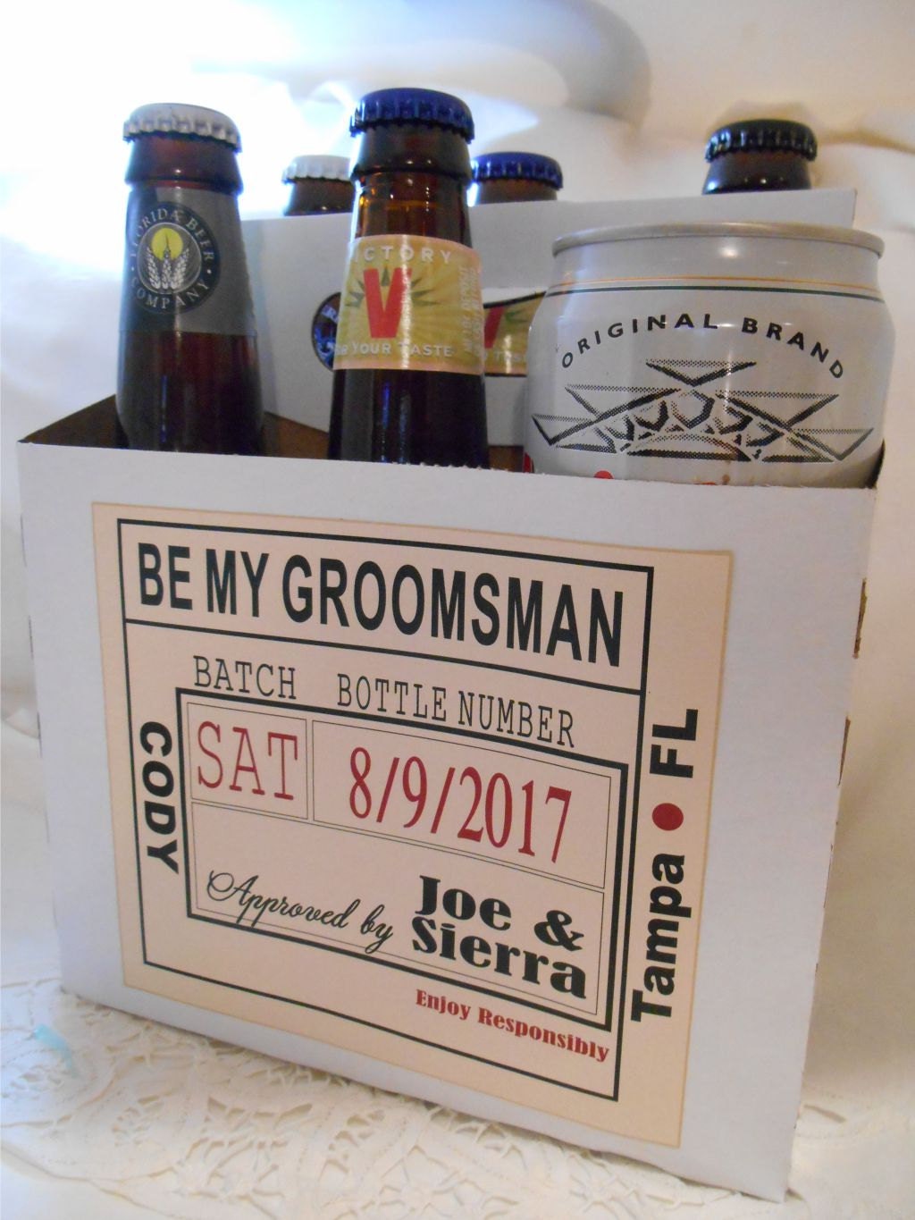 Beer Carton and Label Personalized Six Pack Box & Label - Etsy