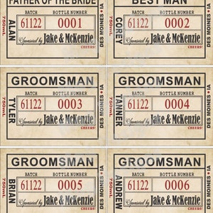 Will You Be My Groomsmen Wedding Groomsmen Liquor Labels Will You Be My ...
