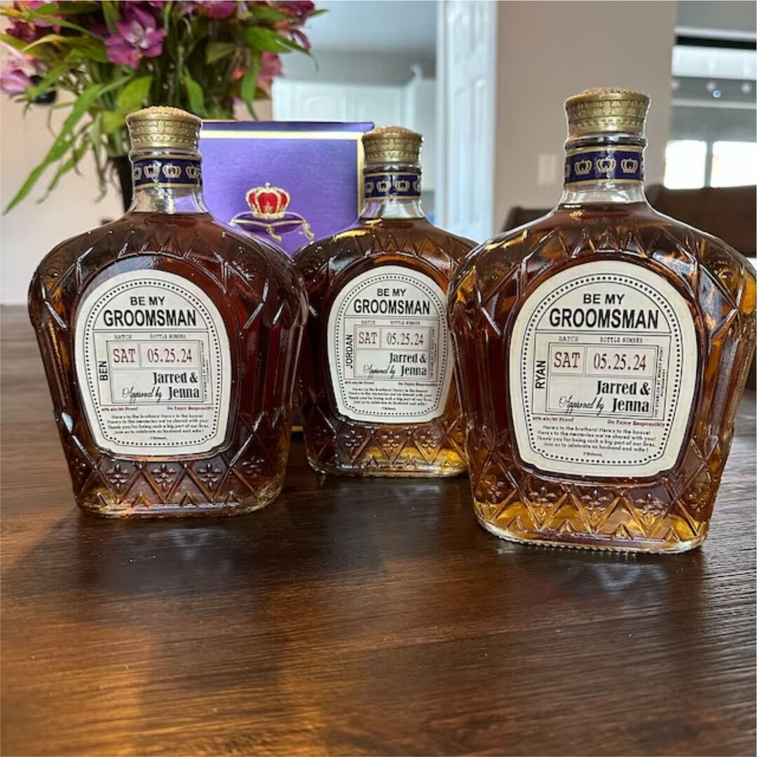 Groomsman Proposal Label - Wedding Liquor Labels or Thank You for ...