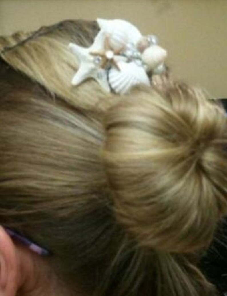 Seashell Hair Piece Pearly Crystal Seashell Starfish Hair | Etsy