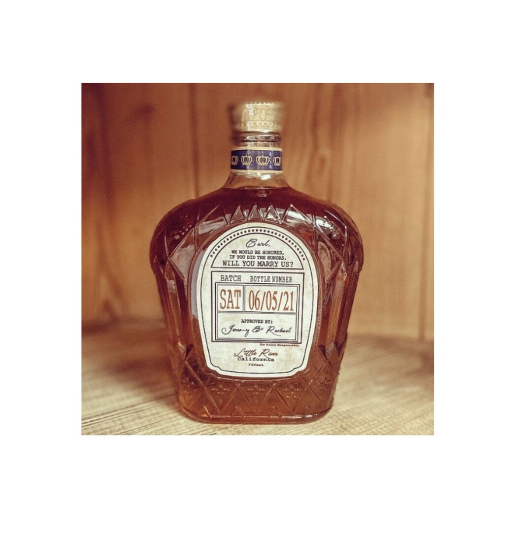 Officiant Proposal Label Wedding Liquor Labels or Thank You for Wedding ...