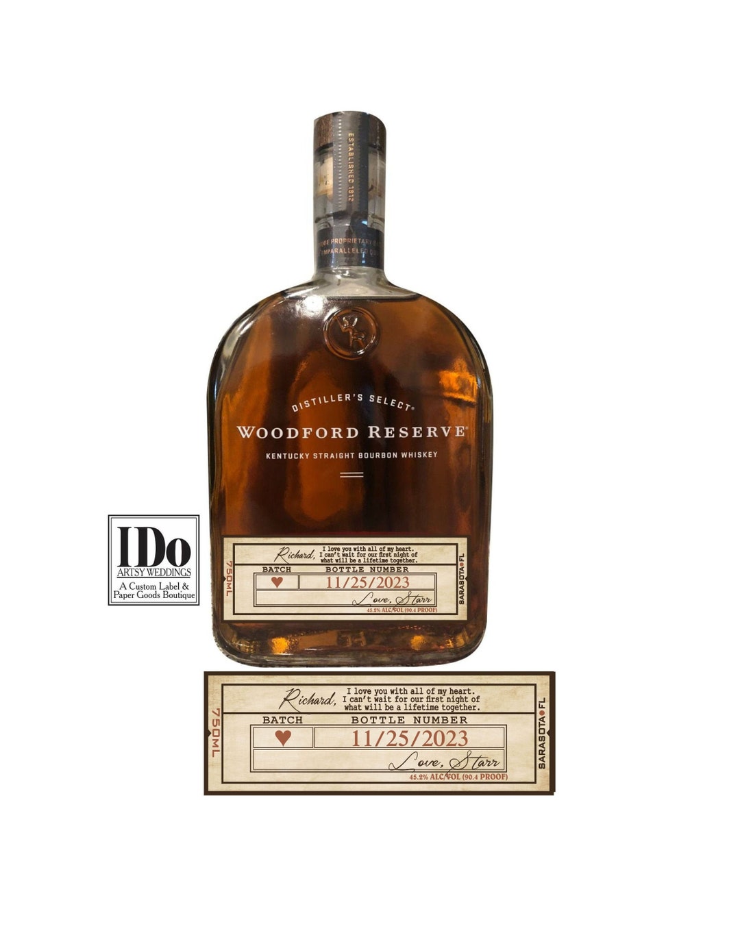 Bride to Groom Gift Wedding Night Label Hubby Liquor Labels Bourbon ...