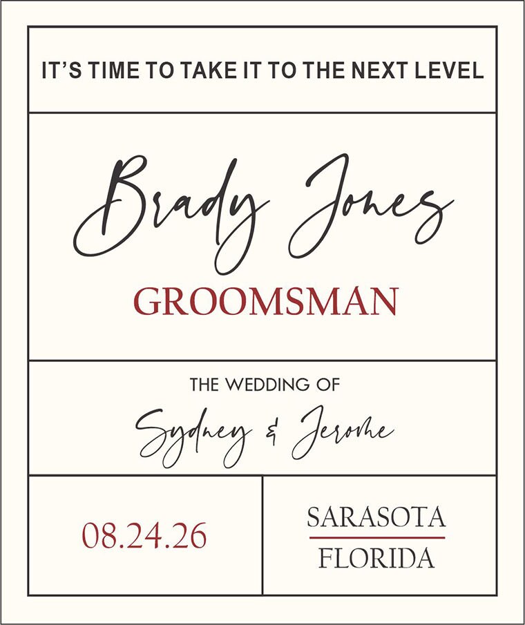 Custom Groomsman Whiskey Label: Groomsman Proposal Gift - Etsy