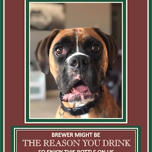 Pet Gift Dog Wine or Liquor Label Custom Wine & Champagne Labels for ...
