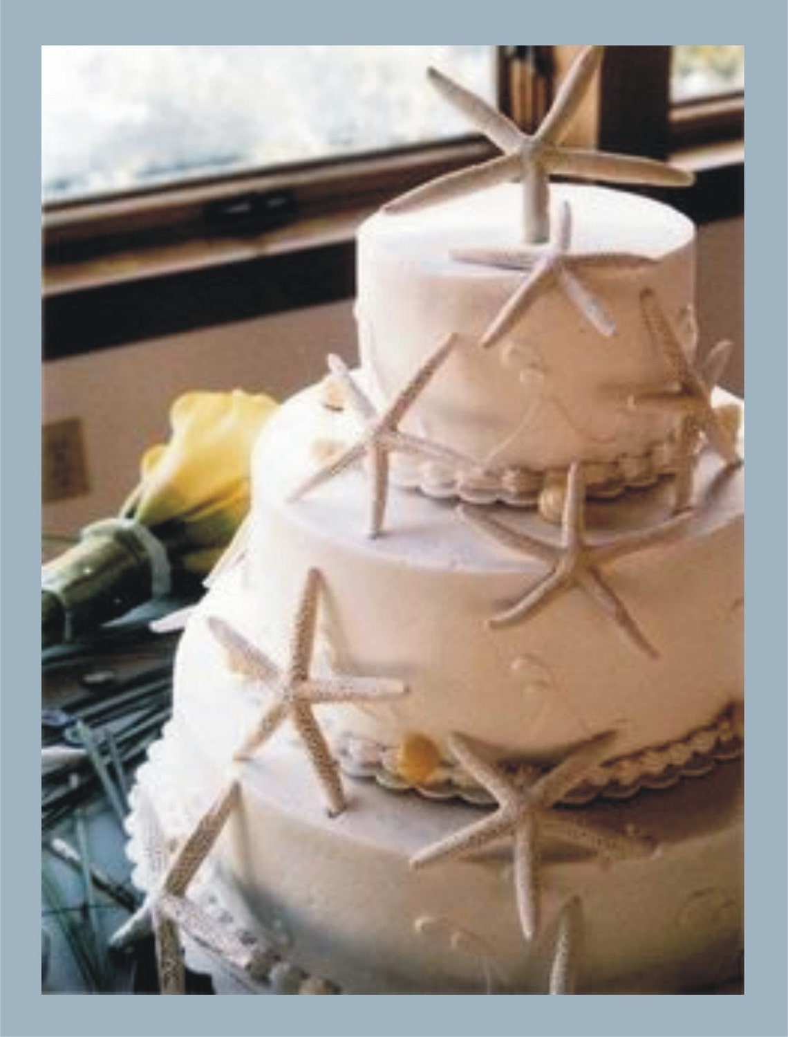 Beach Wedding Cake Topper Sparkly Wired Starfish Cake - Etsy