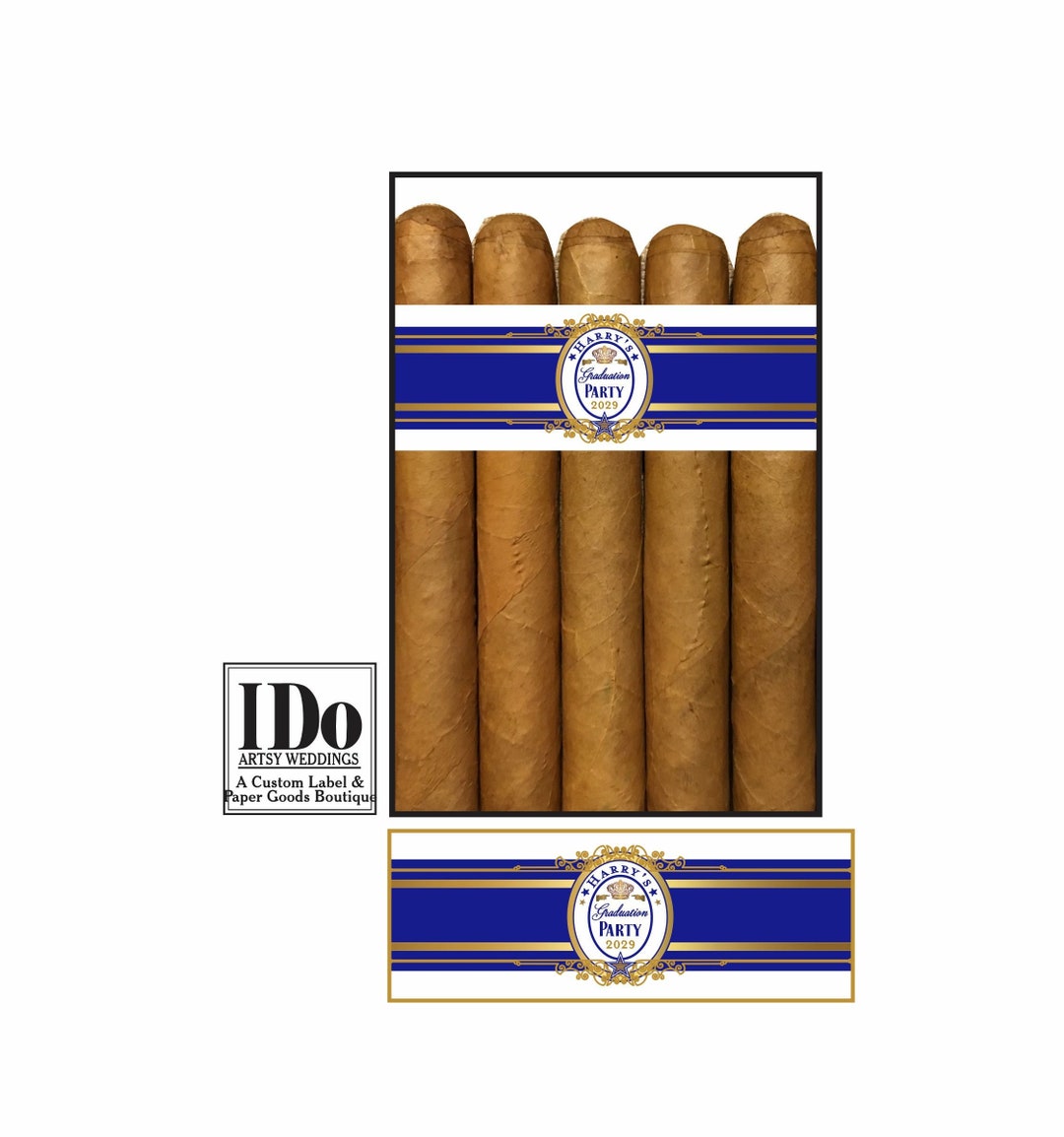 Graduation Cigar Label Custom Photo Cigar Bands Grad Party Graduation ...