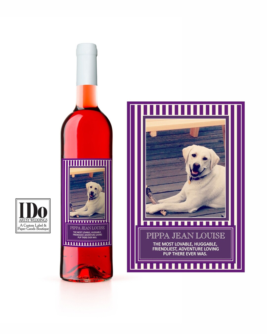 Pet Gift - Dog Wine or Liquor Label - Custom Wine & Champagne Labels ...