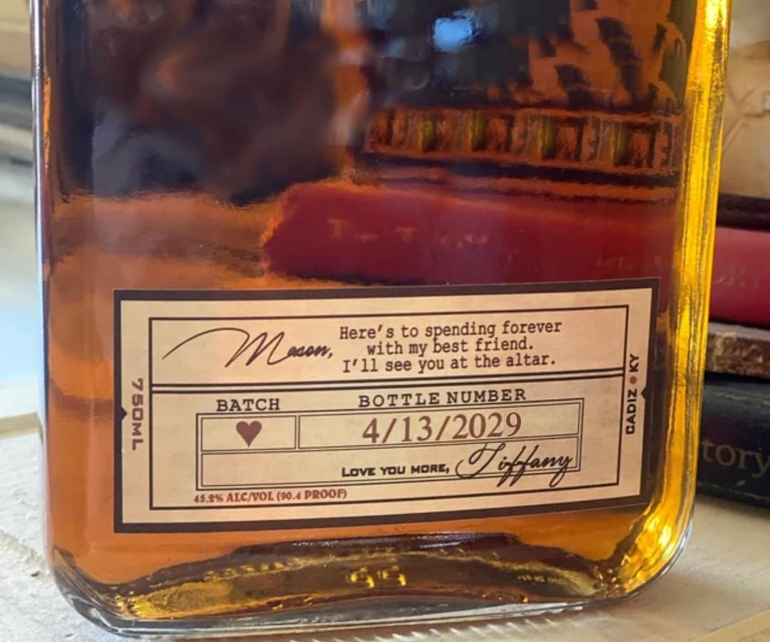 Personalized Bourbon Label – Husband Wedding Gift, Custom Message - Etsy