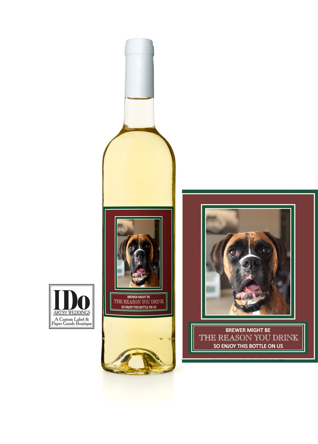 Dog Wine Label - Custom Wine & Champagne Labels for Your Beloved Pet ...