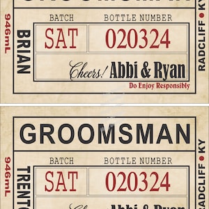 Will You Be My Groomsmen Wedding Groomsmen Liquor Labels Will You Be My ...