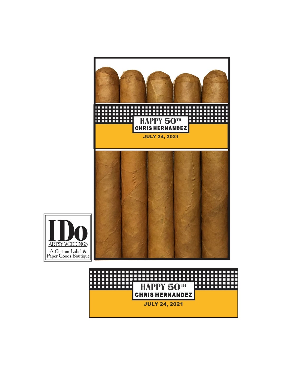 Birthday Cigar Labels Custom Printed Personalized with your Info ...