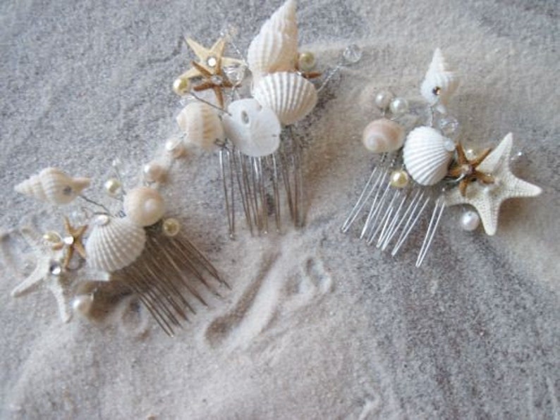 Seashell Hair Piece Pearly Crystal Seashell Starfish Hair | Etsy