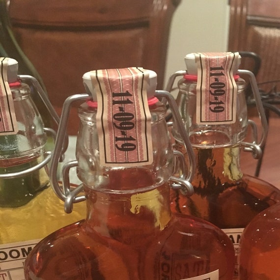 GROOMS LABELS Date Strips Wine Bottle Date Band Seal Only Liquor Bottle ...