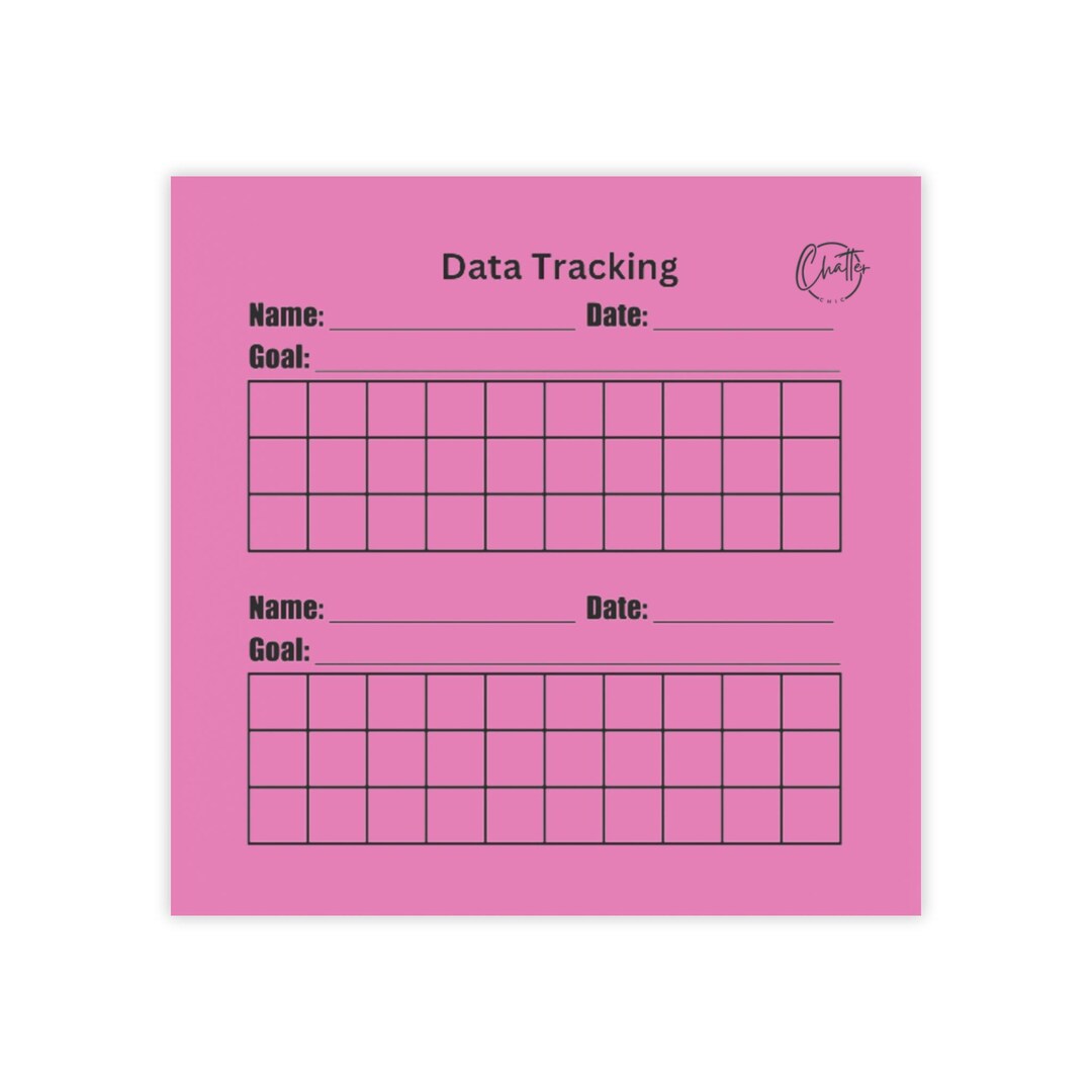 Data Tracking- Sticky Notes, Pink - Etsy