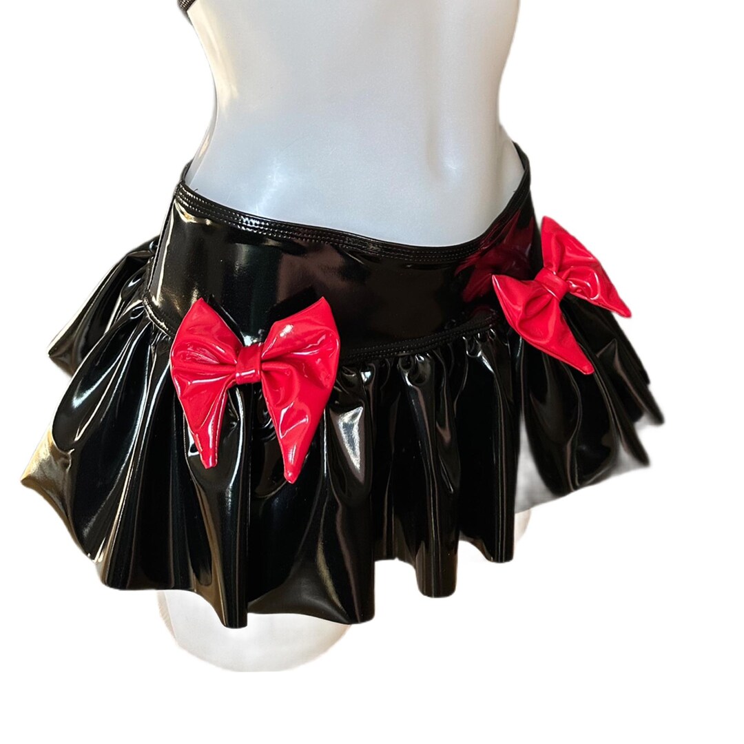 PVC Mini Ruffle Skirt - Etsy