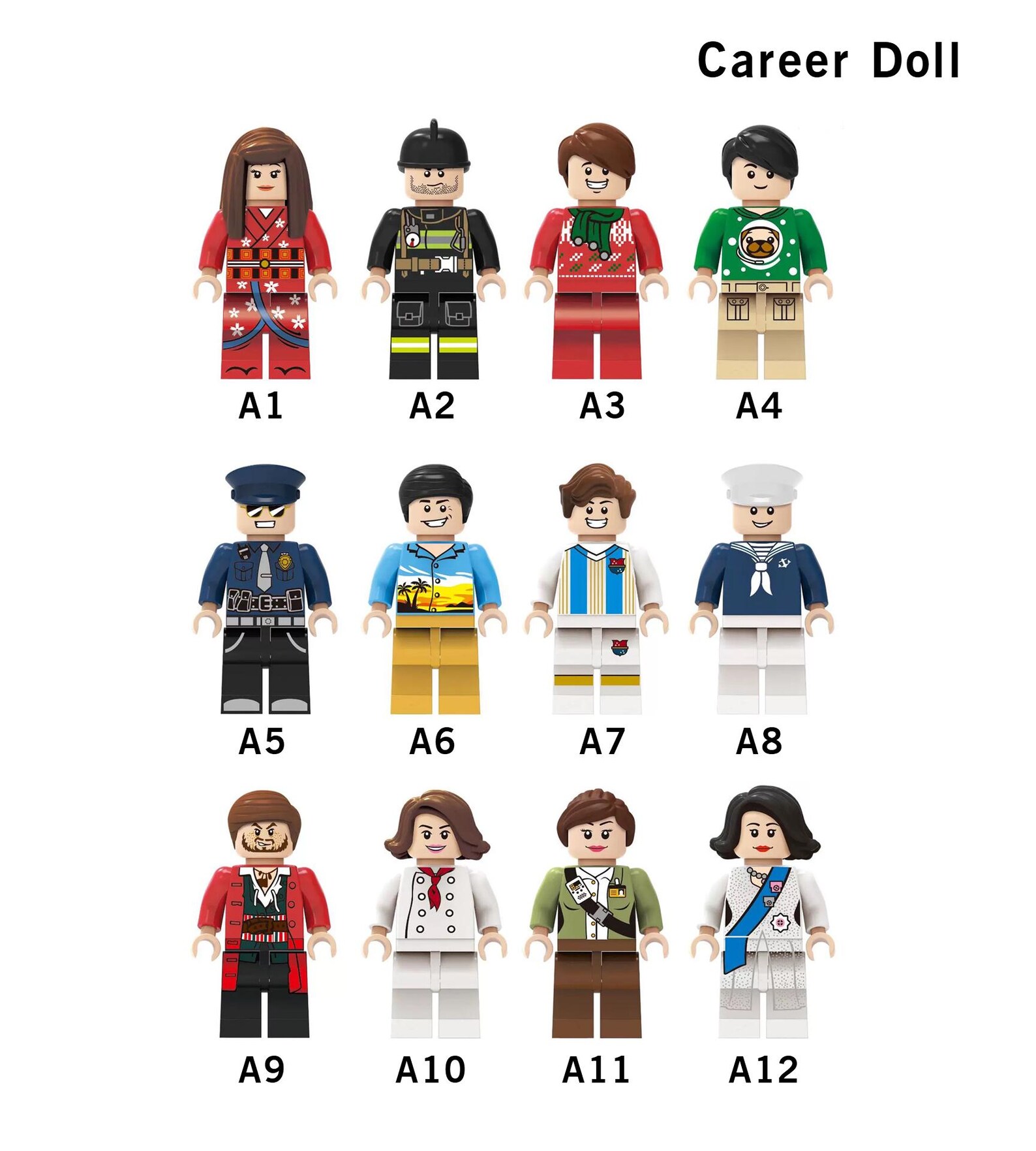Career Character for Construction Building Block, Career Figure Sets ...