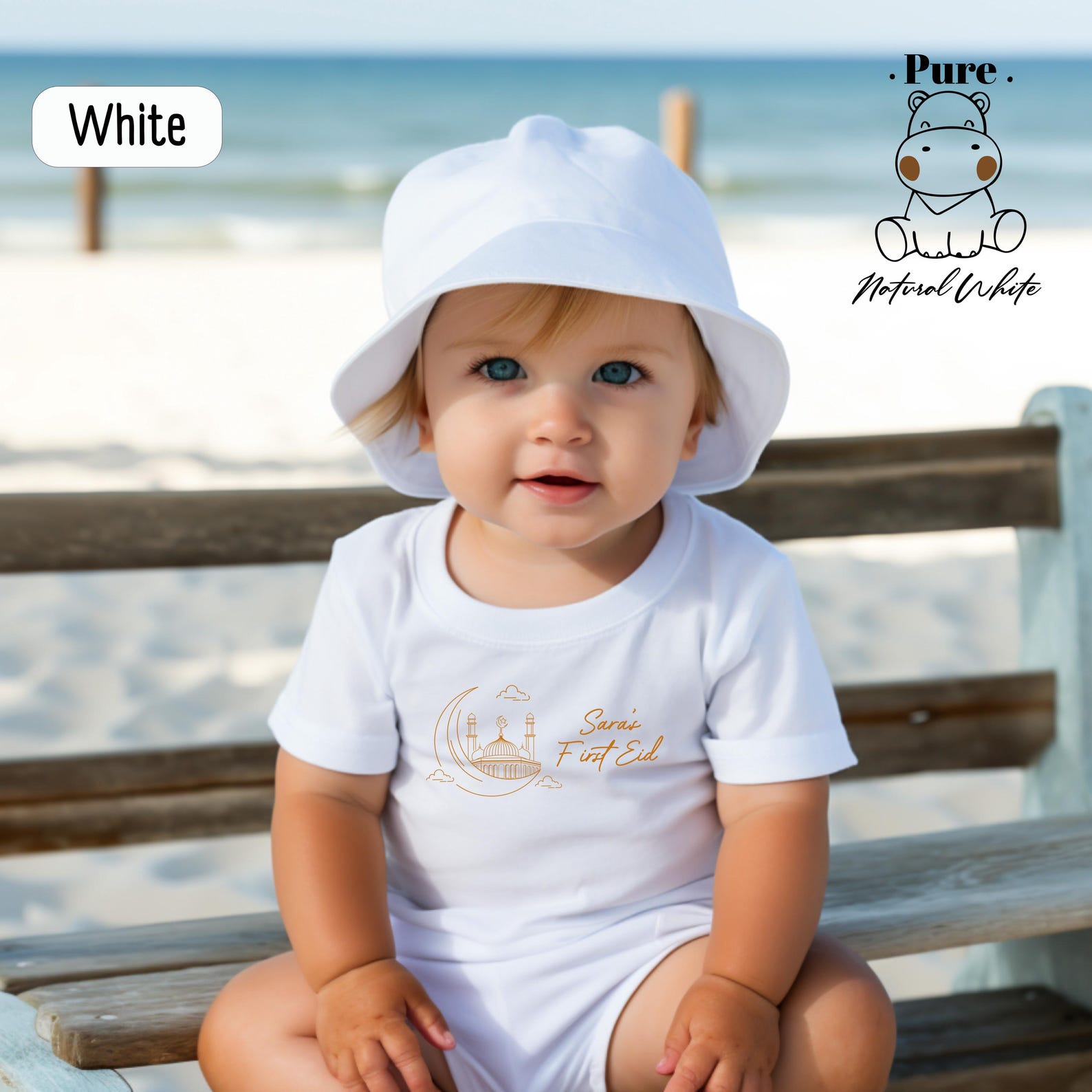 Personalized First Eid Baby Bodysuits, Custom Ramadan Eid Gift for Baby ...