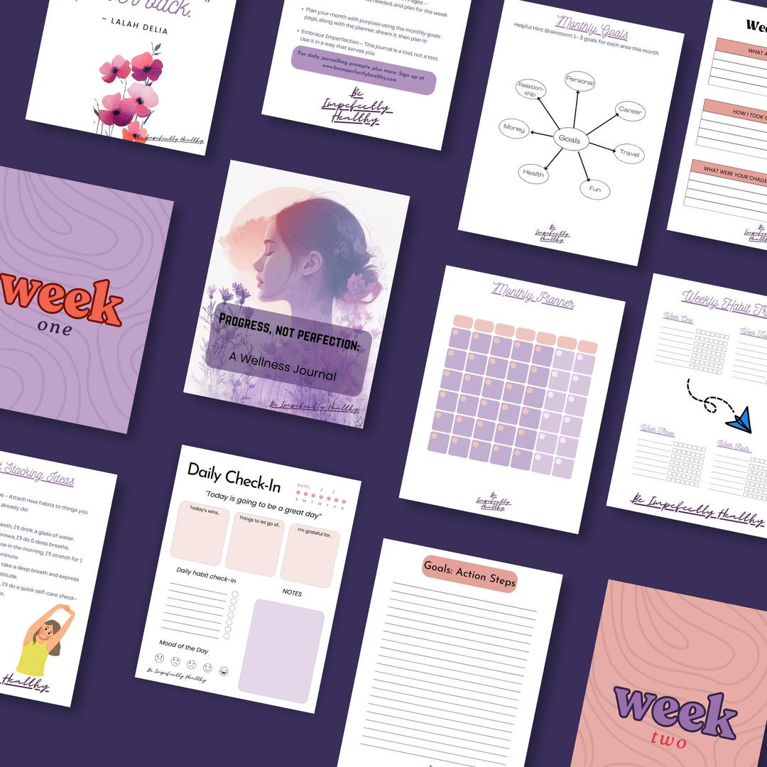 Mom Habit Tracker Journal: Daily Wellness & Self-care Planner (digital ...