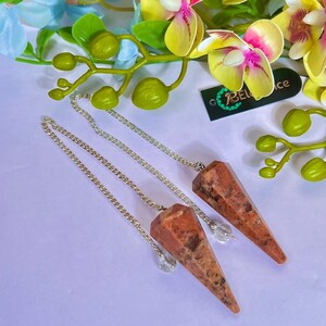 Rosophia Azeztulite Stone Crystal Pendulum , Natural Healing Crystal ...