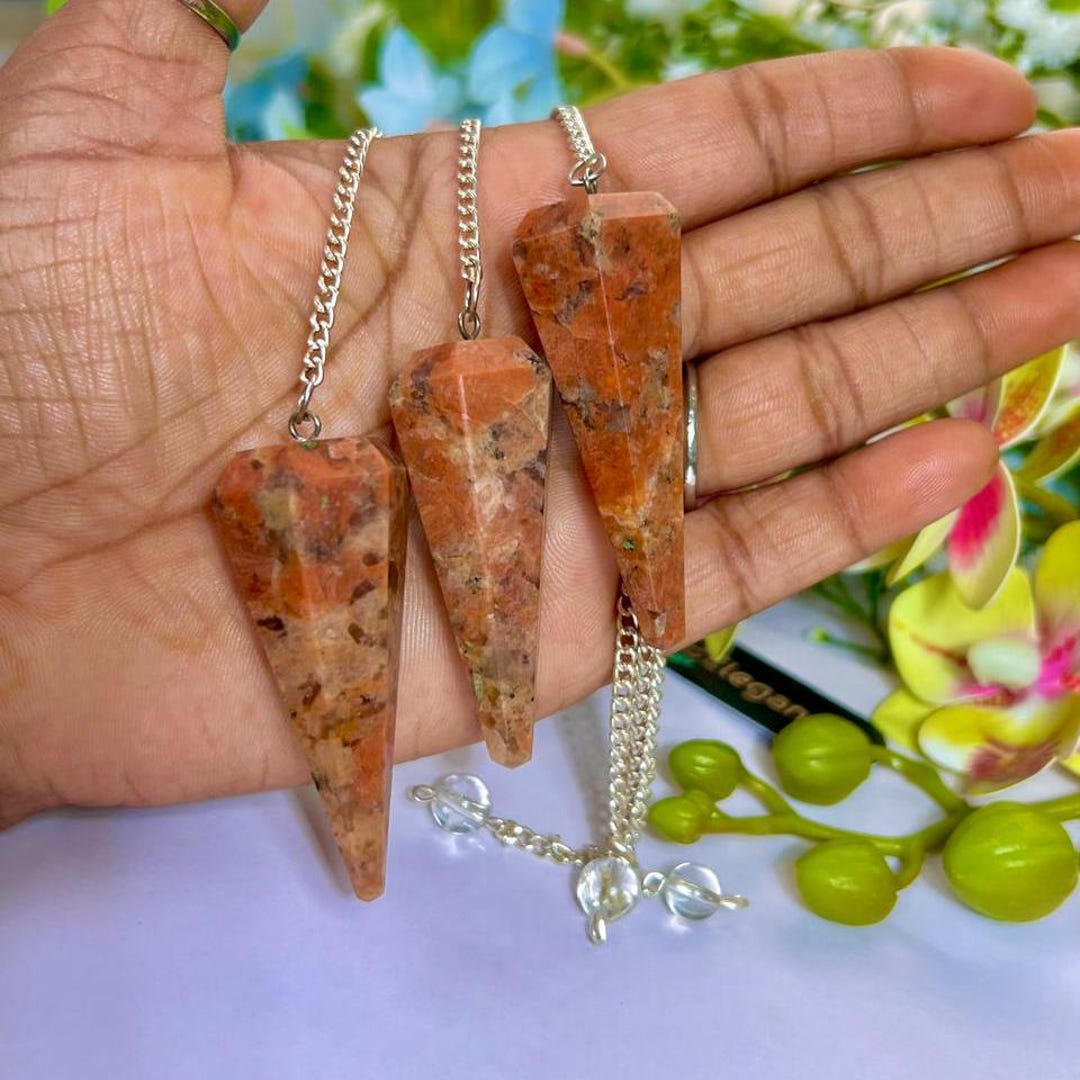 Rosophia Azeztulite Stone Crystal Pendulum , Natural Healing Crystal ...