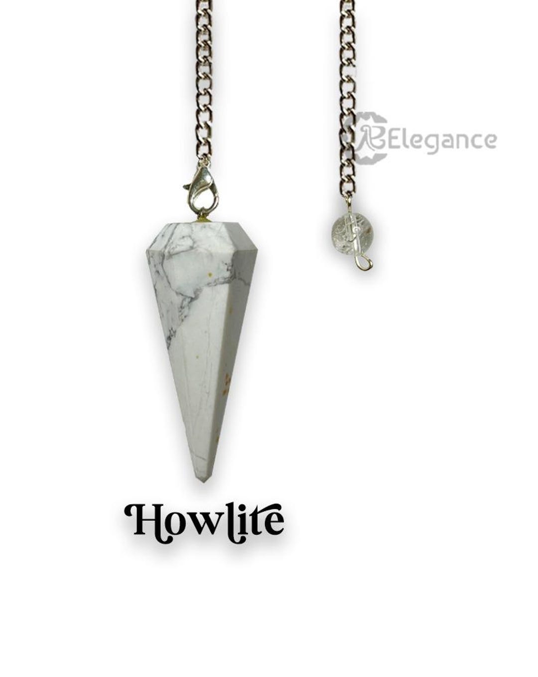 Howlite Stone Crystal Pendulum , Natural Healing Crystal Divination ...