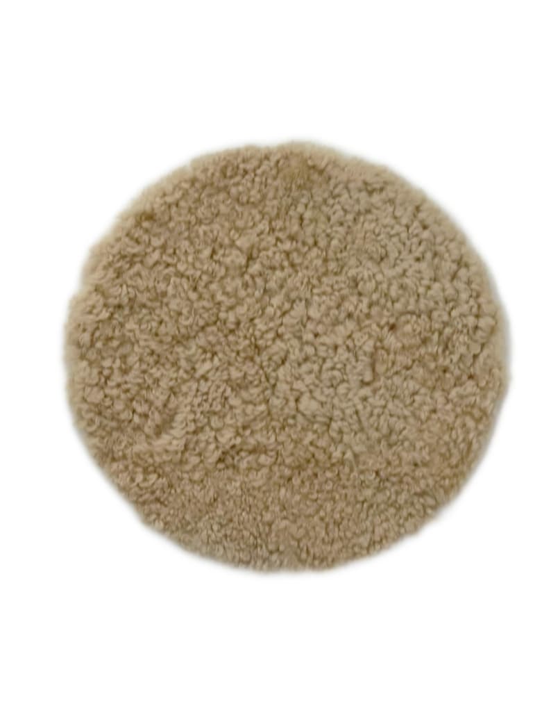 Short Wool Round Sheepskin Cushion, Bleacher Seat Pad, Natural ...