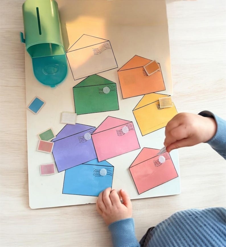 Envelope Color Sorting and Matching Activity, Instant Download, Toddler ...